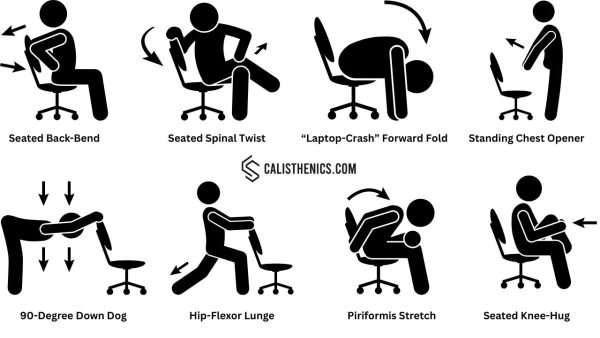 Lower Back Stretches - Office Friendly | CALISTHENICS Workouts & Equipment